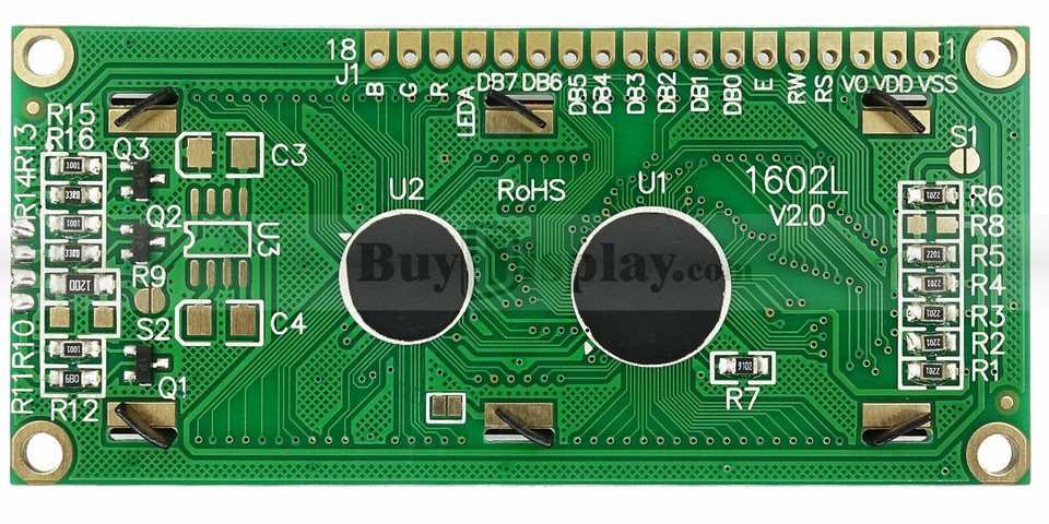 7 Mode RGB Backlight FSTN Negative Mode 16X2 1602 Character LCD Display ...