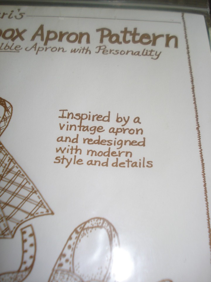 CHATTERBOX APRON Pattern Reversible Apron with Personality by Mary ...