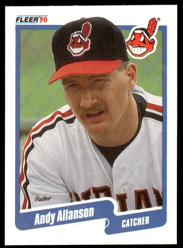 1990 Fleer Baseball Card Andy Allanson Cleveland Indians #483 | eBay