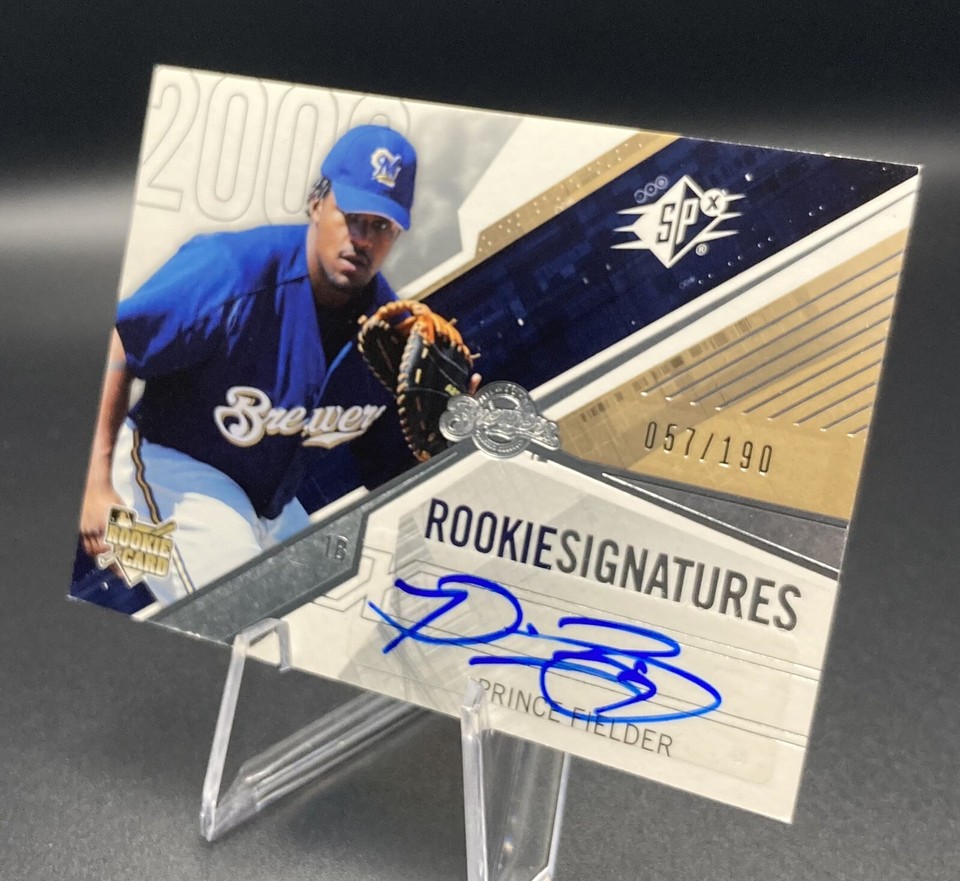 2006 UD SPX #128 Prince Fielder Rookie Signatures Auto /190 Brewers | eBay