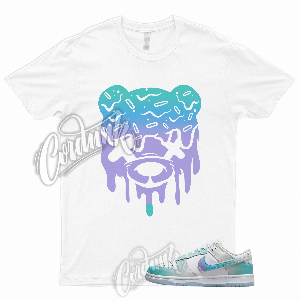 DRIPPY T Shirt to Match Dunk Low Unlock Your Space Multicolor Ice Blue ...