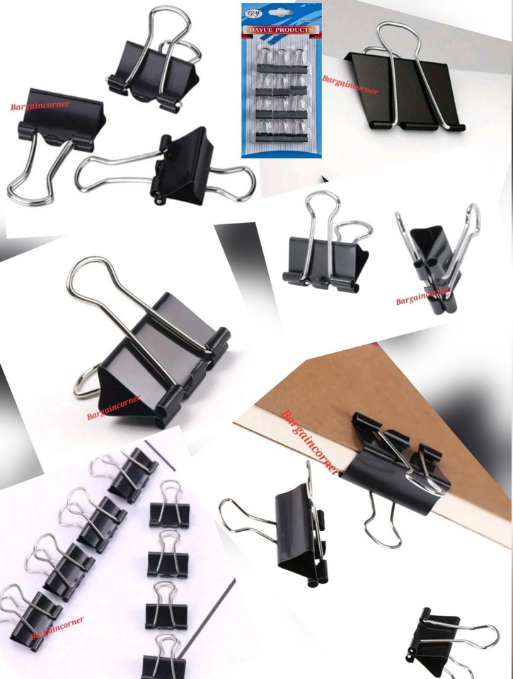 Foldback Binder Clip Bulldog Clips Paper Fold Clip Home School Office ...