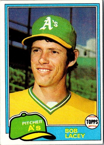 1981 Topps Bob Lacey #481 Oakland Athletics Baseball Card | eBay