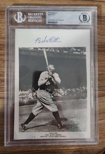 1947 Babe Ruth signed/AUTO Ford Motor Co. Premium photo Beckett | eBay