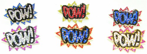 POW Ring New Multi Color with Rhinestones Stretch Band Fits Most Finger ...