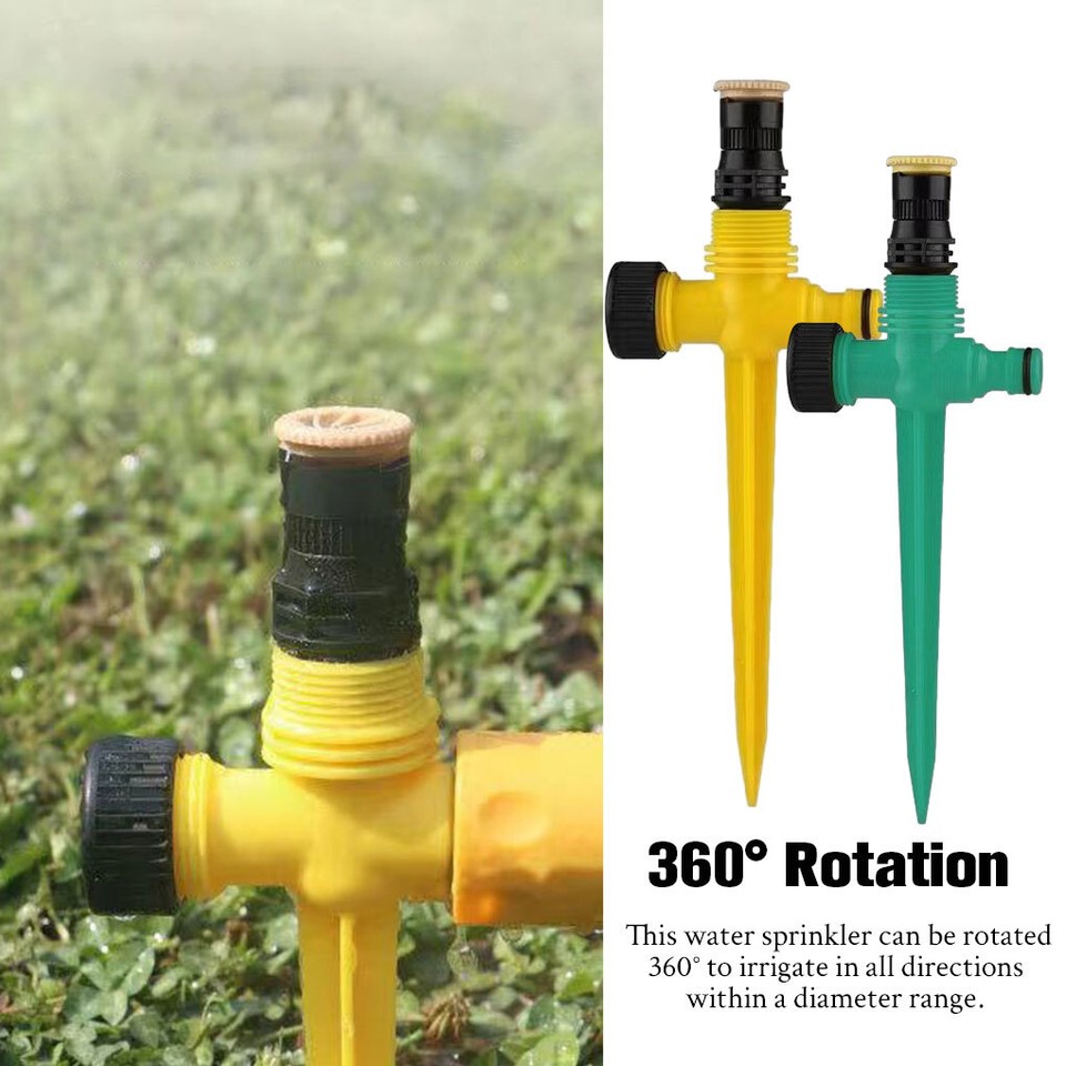 60° Rotation Auto Irrigation System Garden Lawn Sprinkler Adjustable ...