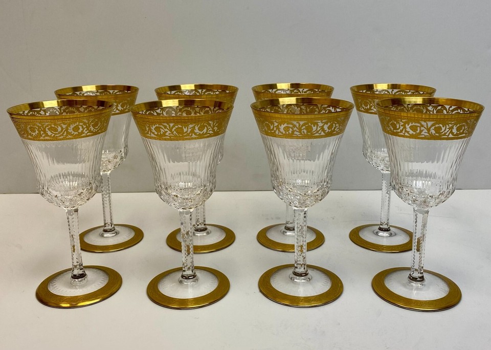 Saint Louis Thistle Gold Red Wine Glass #3 (Set of 8) | eBay