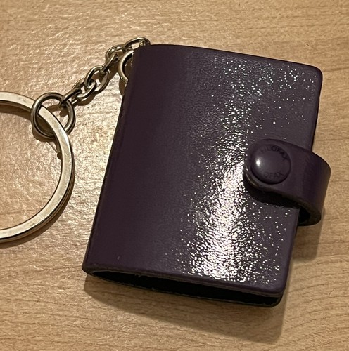 1 X Micro Filofax Pocket Key Ring Organiser - Purple Colour - Small Kid ...