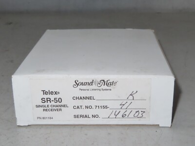 Telex Sound Mate SR-50 Personal Listening System (channel K) | eBay