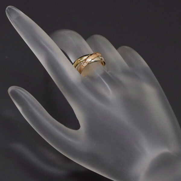 Cartier K18YG/WG/PG Ring Trinity 49 - Auth free shipping from Japan ...