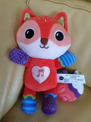 Doudou peluche renard Vtech musical sonore orange bleu Malo mon ...