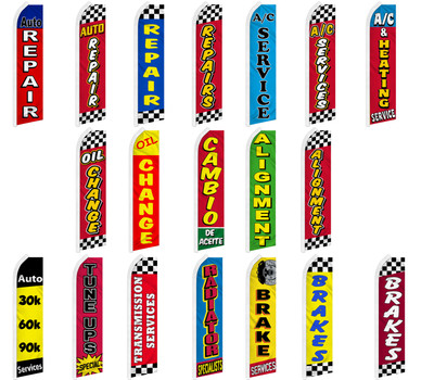 Mechanic Advertising Feather Swooper Flutter Flag Brakes Oil Change ...