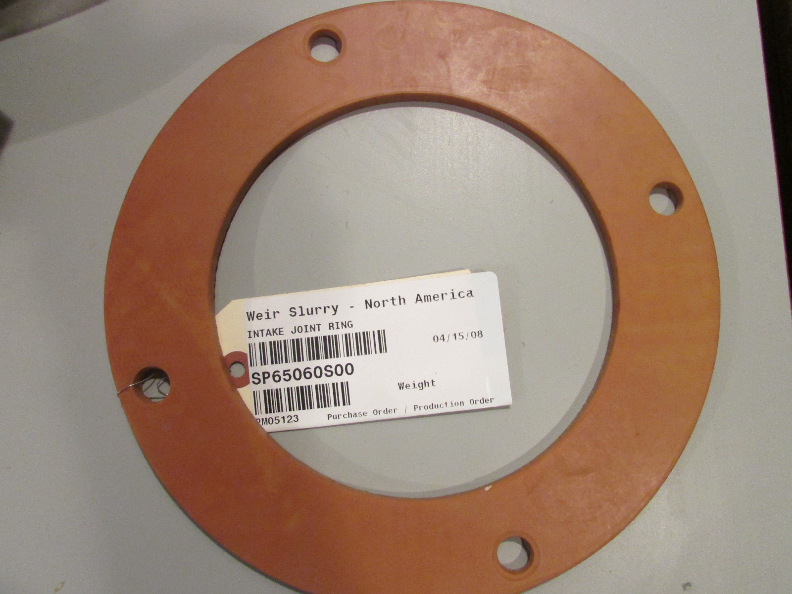 Weir Warman Slurry SP65060S00 Intake Joint Ring With SP65060 Gasket ...