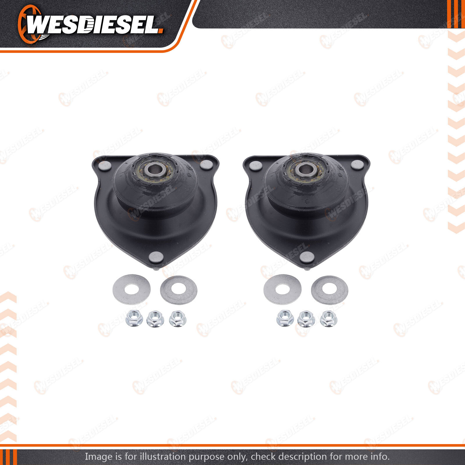 2 Pcs Front KYB Strut Top Mounts fits Mini Cooper R52 R53 One R50 1.6L ...