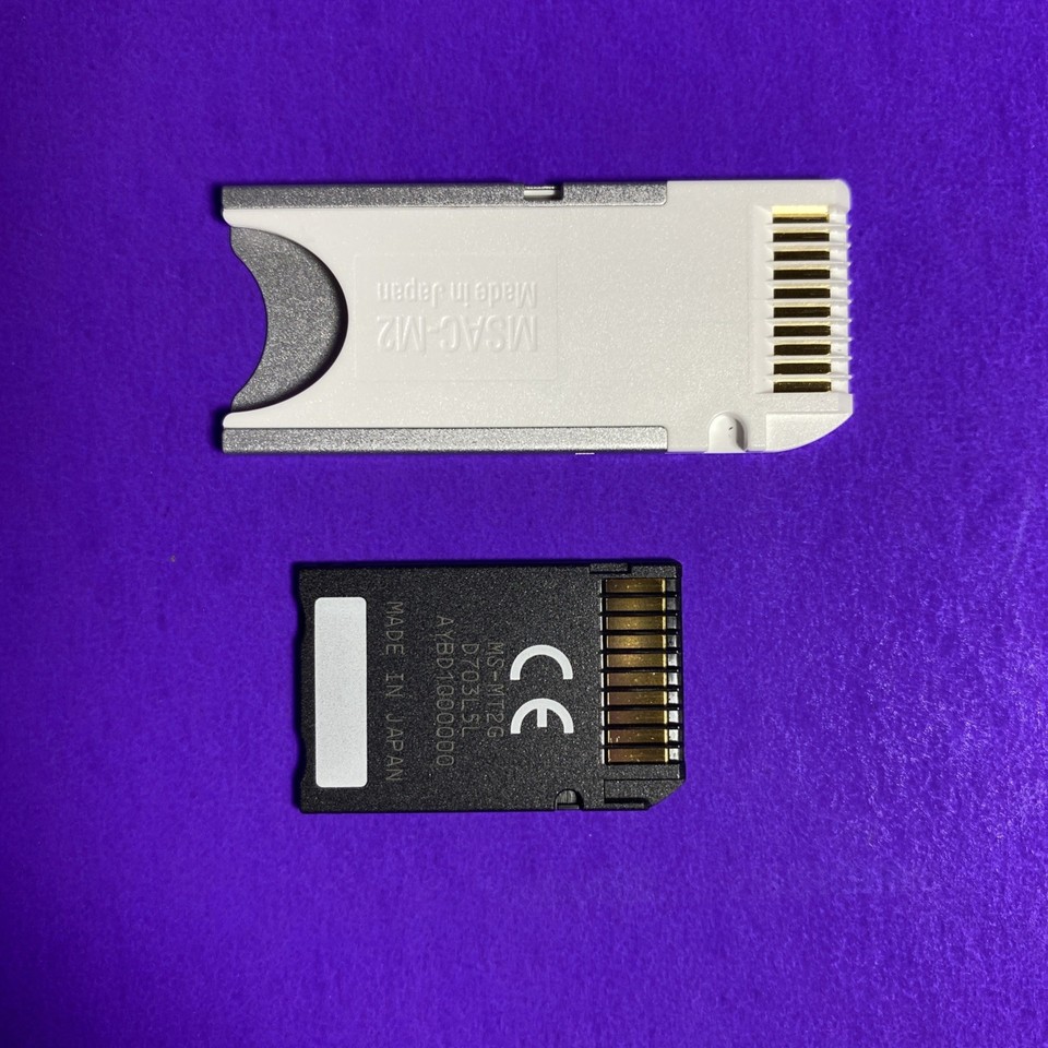 OEM Sony Memory Stick Duo Adapter MSAC-M2 W/ Sony 2GB Memory Stick PSP ...