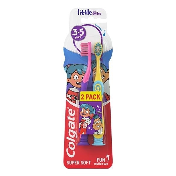 Children's toothbrush set, yellow/pink Colgate Kids Super Soft ...