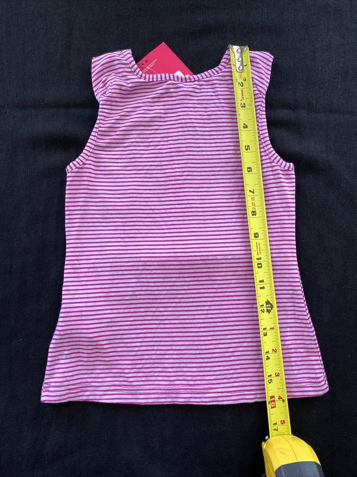 Deux Par Deux NWT Pink Stripe Butterfly Knit Tank-4T | eBay UK