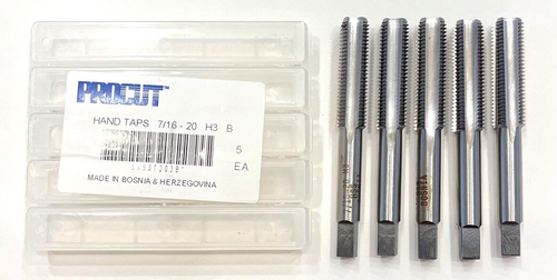 ProCut 7/16-20 Tap HSS Hand Taps H3 Bottoming 4 Flute 5 Pack | eBay