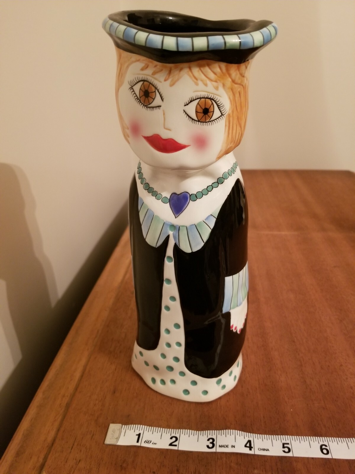 Vintage Susan Paley Ganz Bella Casa MILLIE Vase Ceramic Painted Vase 10 ...