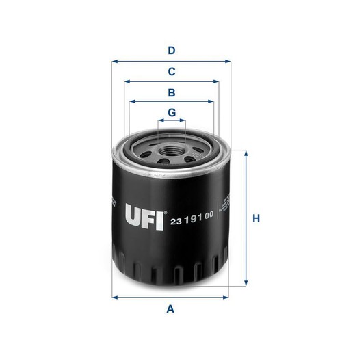 UFI Oil Filter Fits DAF Fiat Lada Peugeot Renault Rover Suzuki UMM 23. ...