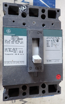 GE TED136020 20 Amp 600 VAC 3 Pole Type TED Circuit Breaker - TESTED | eBay