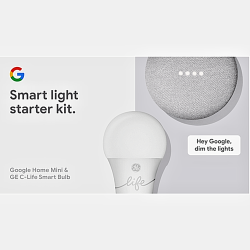 Google Home Mini Smart Light Starter Kit - Chalk | eBay