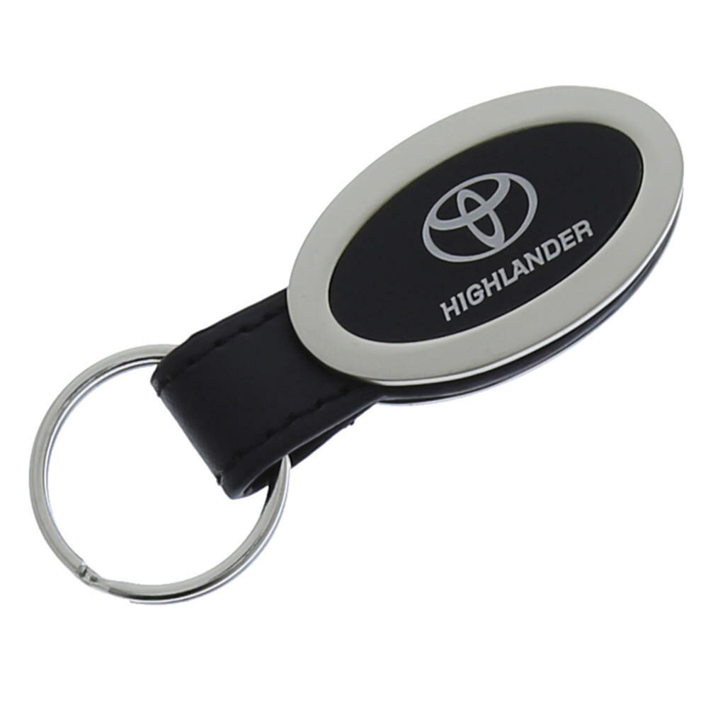 Toyota Highlander Oval Leather Key Chain (Black) | eBay