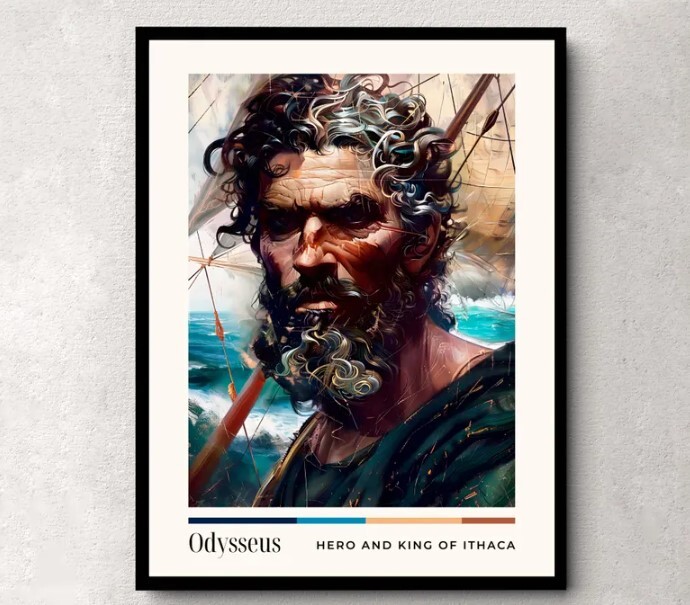 Odysseus Portrait The Raft Of Odysseus By Newell Convers Wyeth Fine