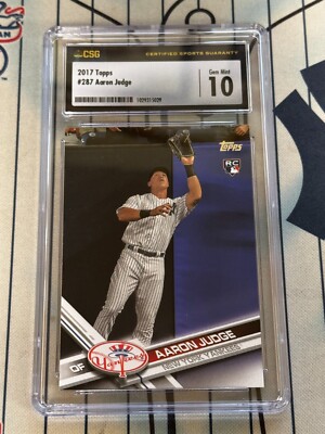 AARON JUDGE RC 2017 Topps Series 1 ⚾ 287 Rookie YANKEES CSG Grade GEM ...