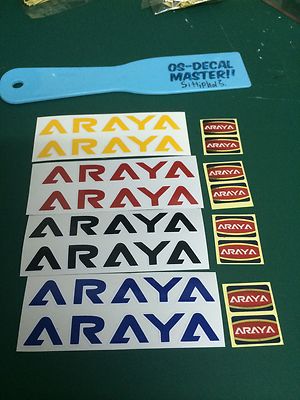 Blue Araya Rims Decal 7X 7C Oldschool Bmx Set | eBay