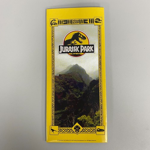 NOVELTY JURASSIC PARK VISITOR MAP BROCHURE DOCTOR COLLECTOR T-REX ...