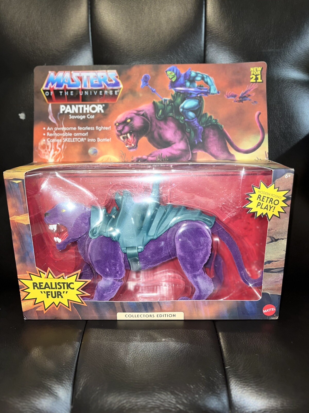 MATTEL Masters Of The Universe Origins Realistic Fur PANTHOR Savage Cat ...