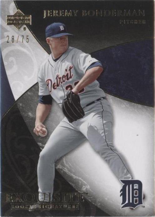 2007 Upper Deck Exquisite Rookie Signatures - Jeremy Bonderman #72 Gold ...