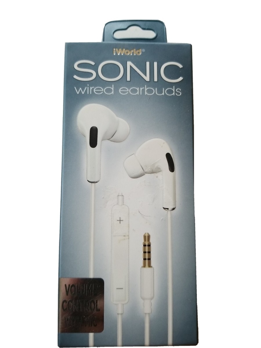 Iworld Earbuds With Mic IWorld Kinetic Noise Isolating Wired Earbuds