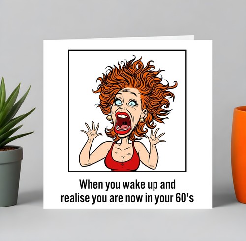 Funny 60th Birthday Card Rude Joke Adult Humour For Women - Wake Up | eBay