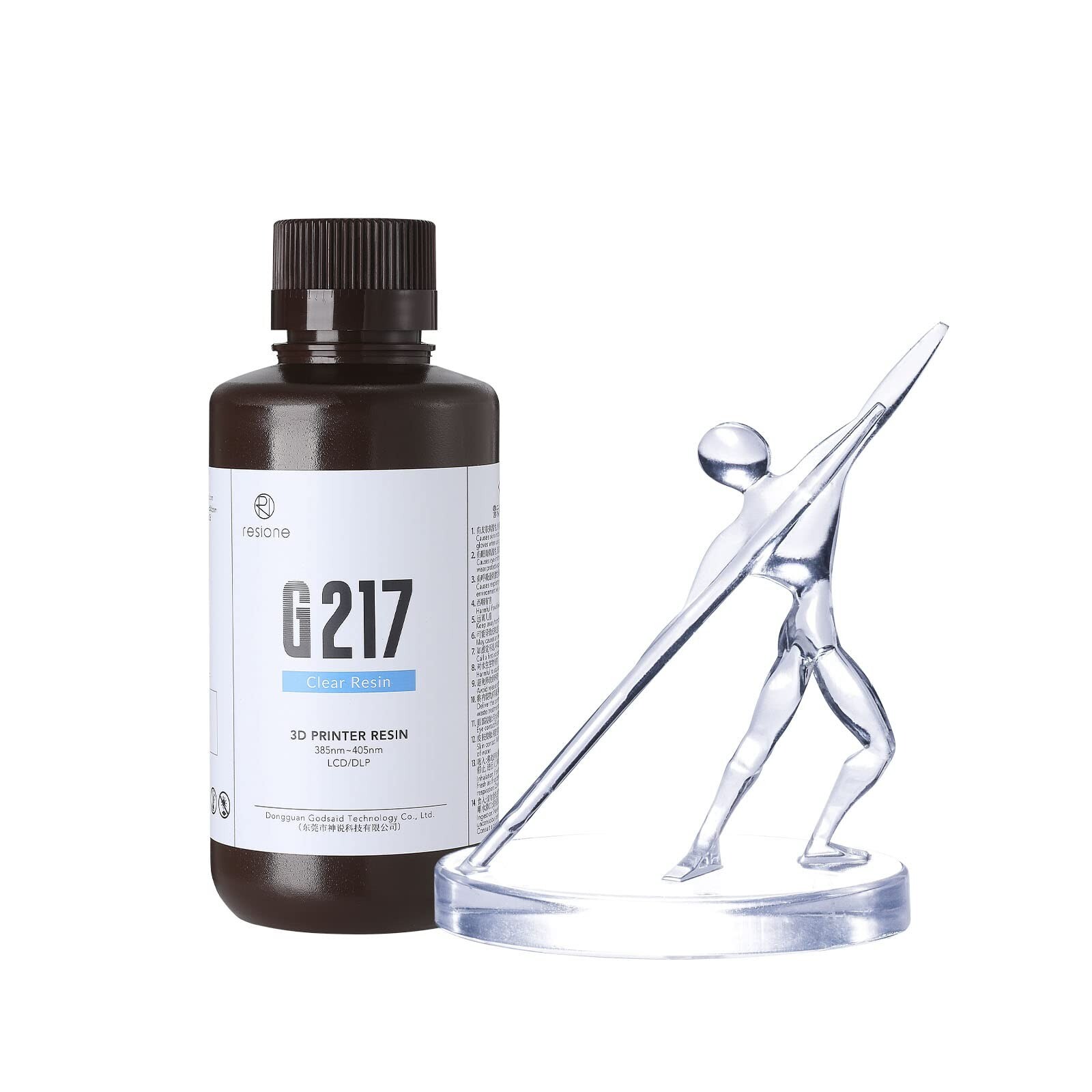 RESIONE 3D Printer Resin G217 Clear ABS-Like Resin Non-Yellowing Tough ...