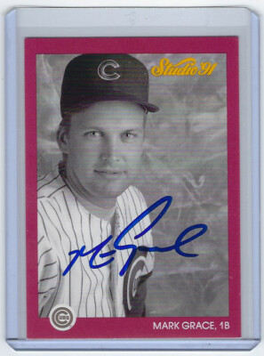 1991 CUBS Mark Grace signed card Studio #157 AUTO Autographed Donruss ...