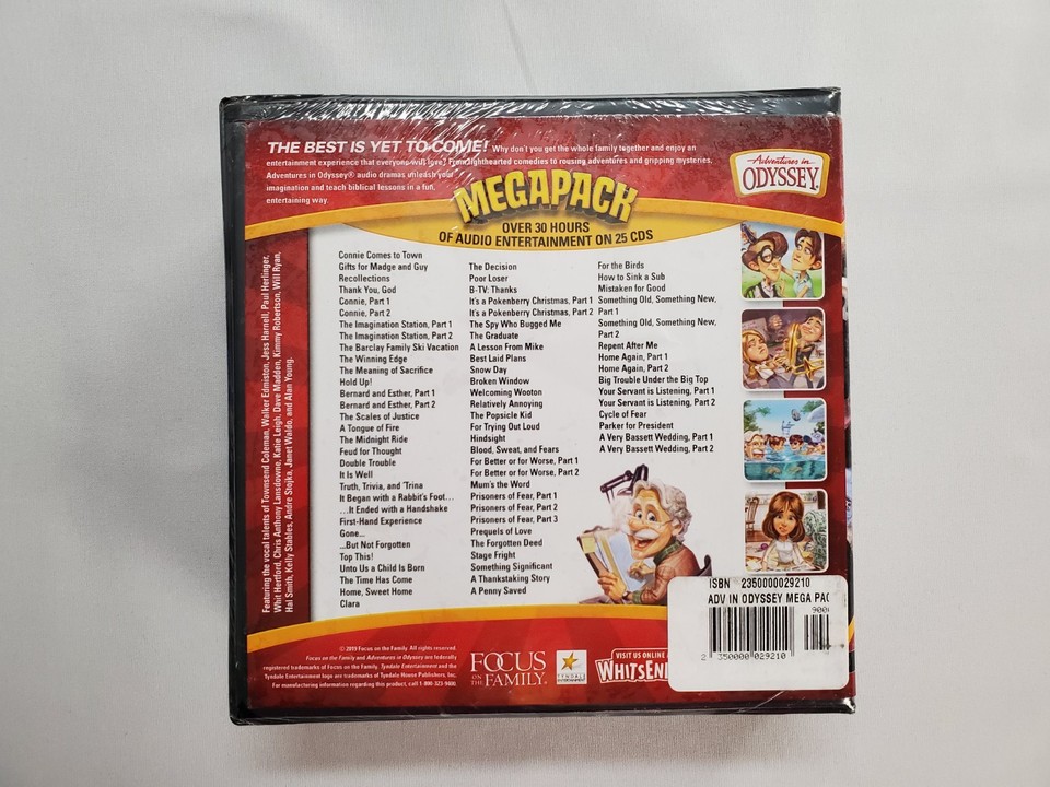 Adventures in Odyssey Megapack 25 CD Audio Drama Set Focus on the ...