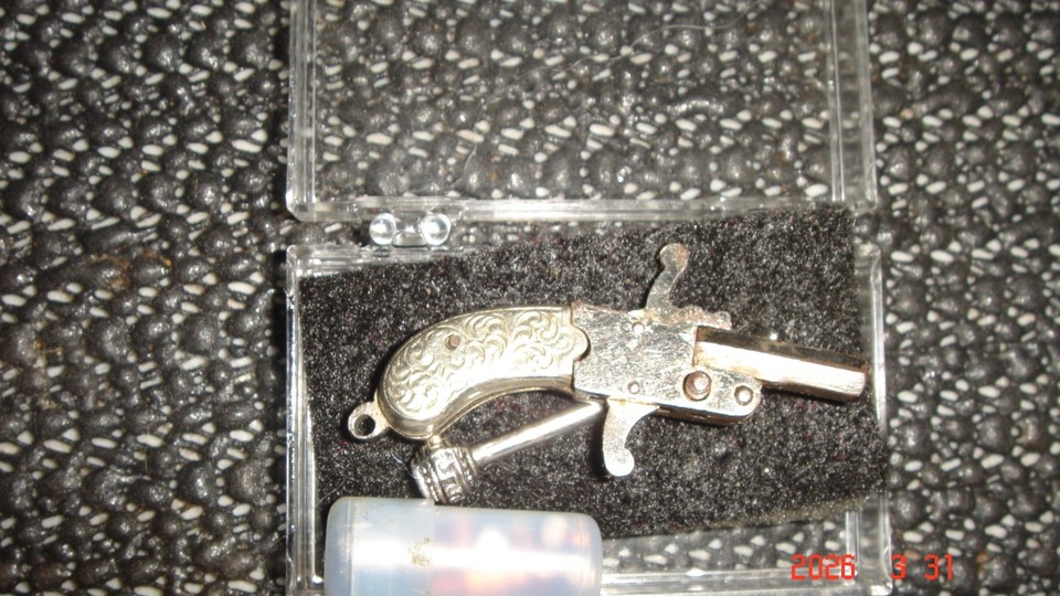 Vintage Miniature Toy Cap Gun 2MM Pinfire Pistol Fob Ornate | eBay
