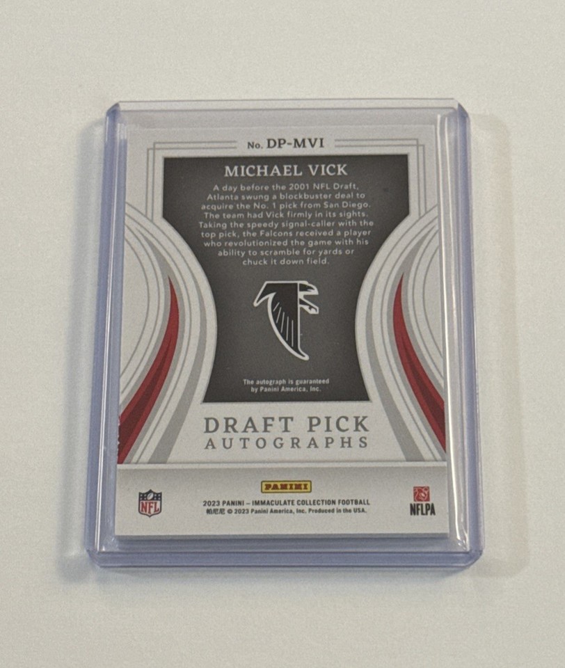 2023 Panini Immaculate Collection Michael Vick Draft Pick Autograph #91 ...