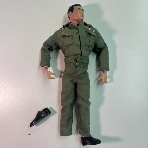 GI Joe 12” Figure 1964 USA Made Painted Hair Scar on face Missing Foot ...