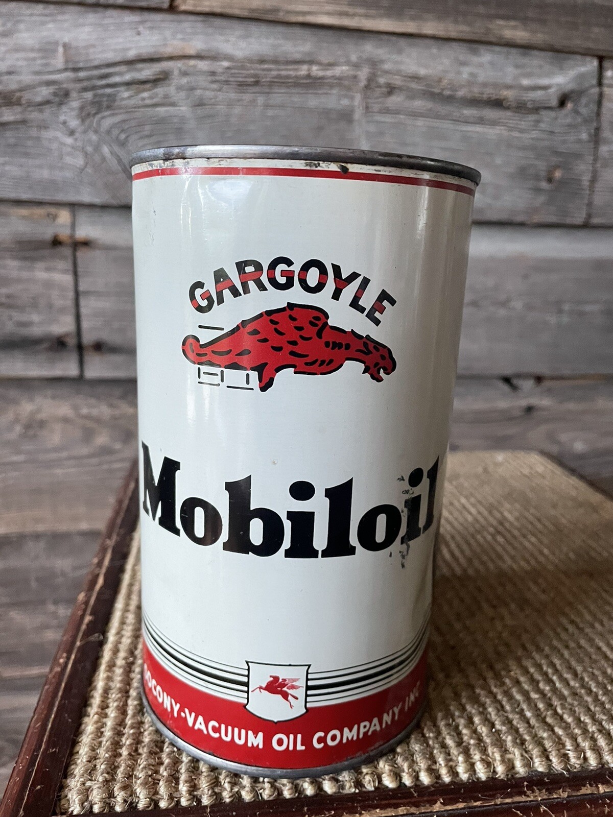 Vintage Mobiloil Quart Gargoyle Oil Can Imperial Quart Arctic Special ...
