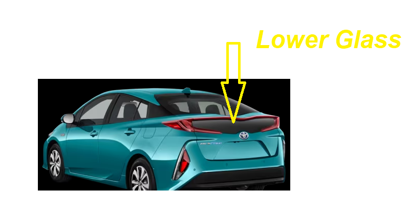 Fits 2017 to 2022 Toyota Prius PRIME Rear Lower Glass Window/Heated ...
