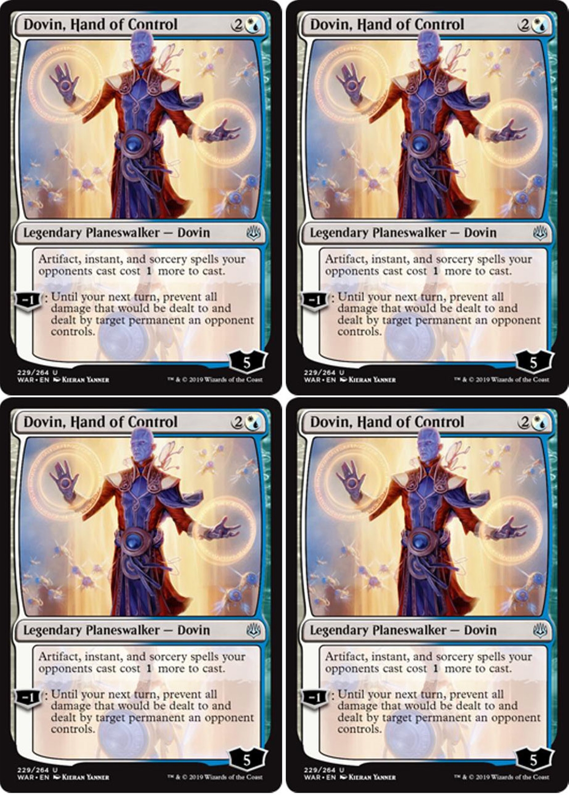 MTG - 4x DOVIN, HAND OF CONTROL - War of the Spark (U) | eBay UK