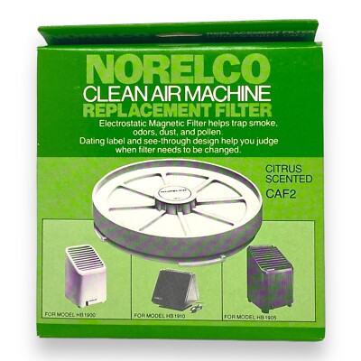 Norelco Clean Air Machine Citrus Scented Universal Replacement Filter ...