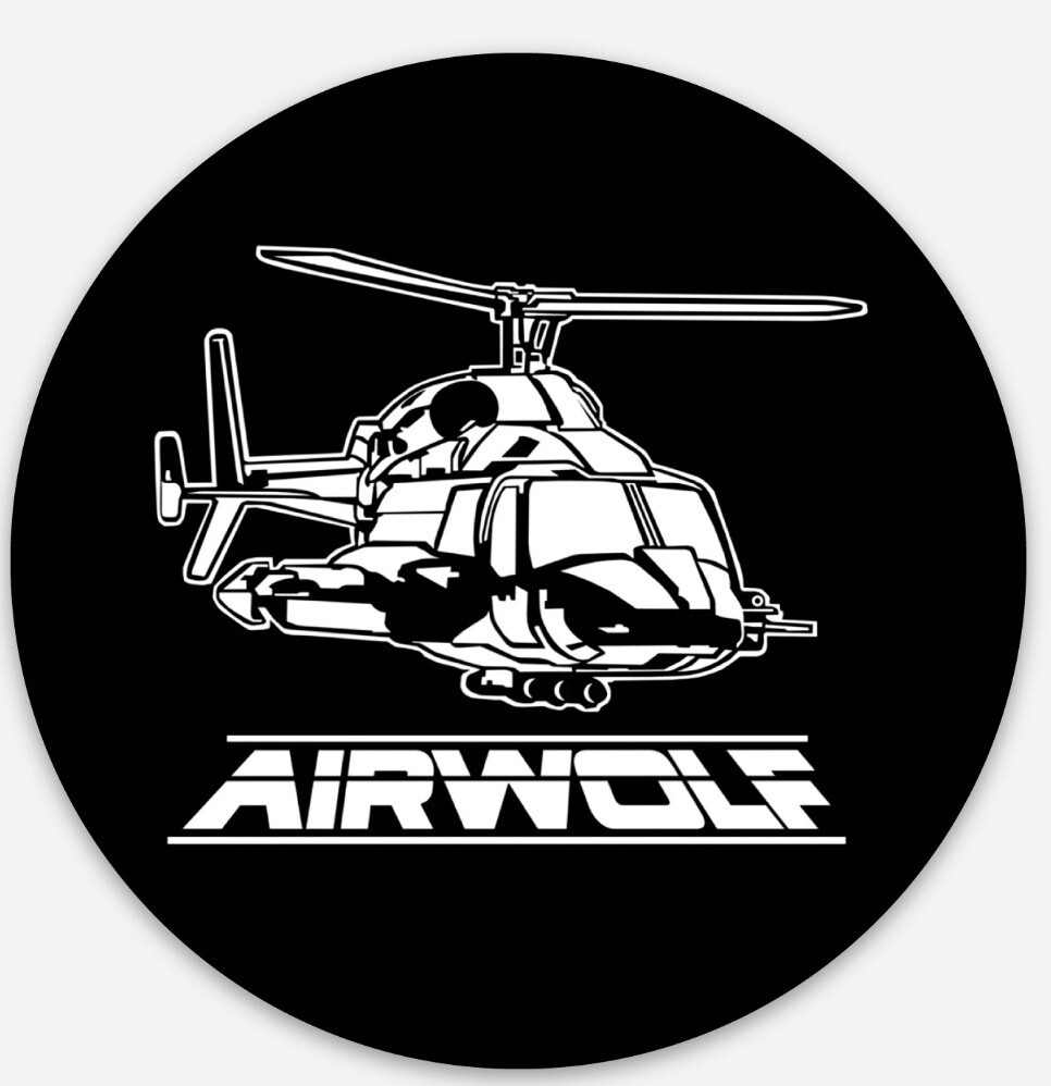 AIRWOLF 1980s STICKERS 10 PACK 3" round | eBay
