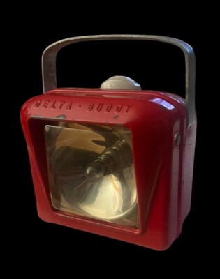 Vintage Red Hand Held Delta Buddy Flashlight Lantern Railroad Train ...
