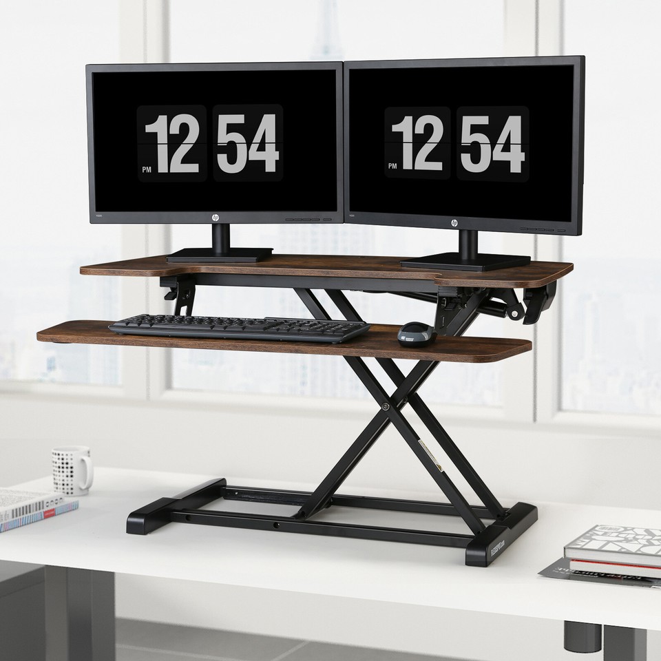 FLEXISPOT 35" Standing Desk Riser Keyboard Tray Stand Up Desk Converter ...