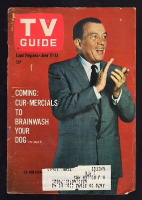 COVER'S ONLY ED SULLIVAN SHOW VARIETY SHOW HOST ~ 1967 TV GUIDE COVER'S ...