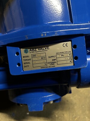 ABZ Valve ABZ060 Electric Actuator 5,208 lbf-in 1Ph 120v 3.1 Amp | eBay